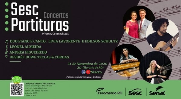 Concerto Sesc Partituras 2020 em Porto Velho - Sympla