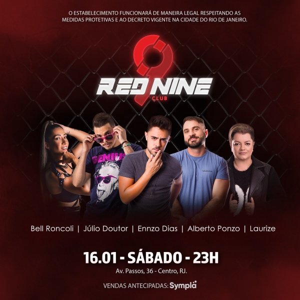 RED NINE CLUB *ESTRÉIA* em Rio de Janeiro - Sympla