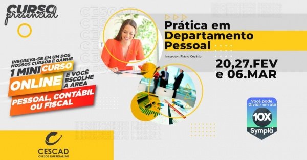 PRÁTICA EM DEPARTAMENTO PESSOAL em Recife - Sympla