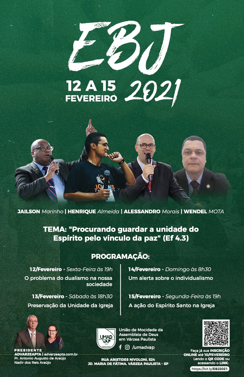 EBJ 2021 - Escola Bíblica de Jovens em Várzea Paulista - Sympla