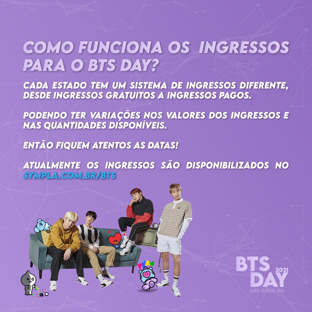 BTS DAY 2021 - PRÉ-VENDA - LEIA A DESCRIÇÃO DO EVENTO. em São Paulo ...