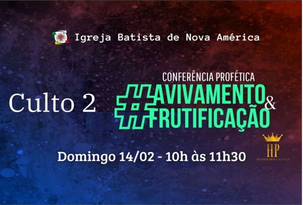 Culto 2 CONFERÊNCIA PROFÉTICA - 10h às 11h30 em Belo Horizonte - Sympla