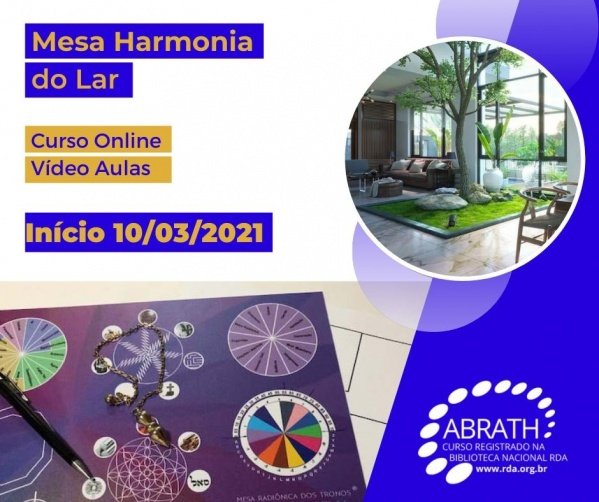 Curso EAD Mesa Radiônica Harmonia do Lar - online - Sympla