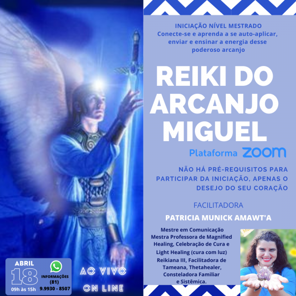Reiki do Arcanjo Miguel - Nivel Mestrado - online - Sympla