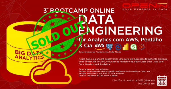 Bootcamp Data Engineering for Analytics com AWS, Pentaho & Cia (Power BI, Qlik Sense e Tableau ...