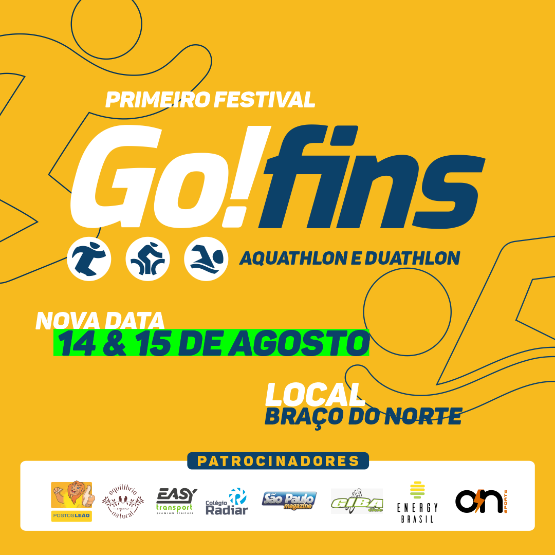 Festival Interno GO!Fins - Aquathlon e Duathlon em Braço do Norte - Sympla