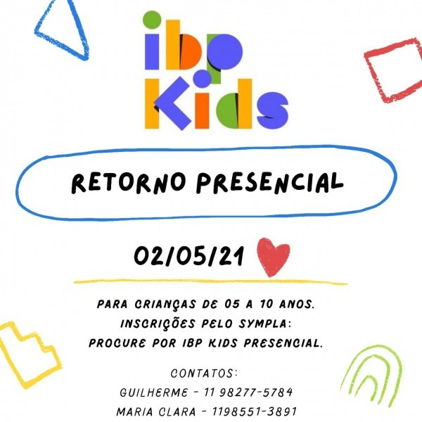 IBP Kids Presencial - 09 e 10 anos em São Paulo - Sympla
