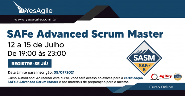 SAFe Advanced Scrum Master com certificação SAFe® Advanced Scrum Master ...