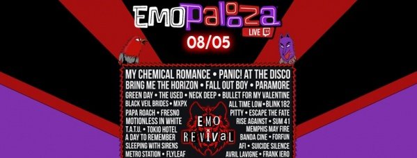 Emo Revival - Especial Emopalooza . Emocore/Pop Punk/Metalcore . Sábado ...