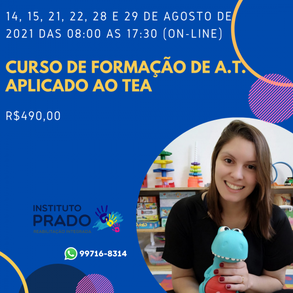 CURSO DE FORMAÇÃO DE A.T. APLICADO AO TEA - online - Sympla