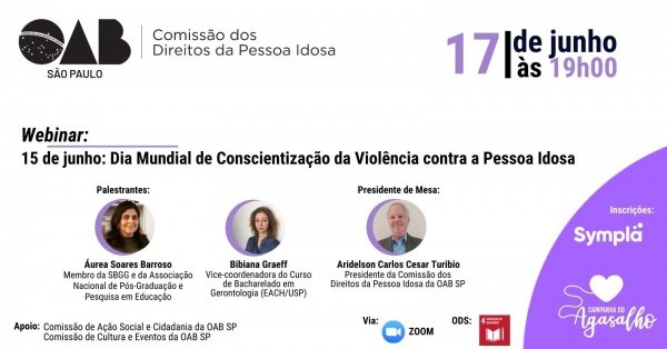 Webinar: 15 de junho: Dia Mundial de Conscientização da Violência ...