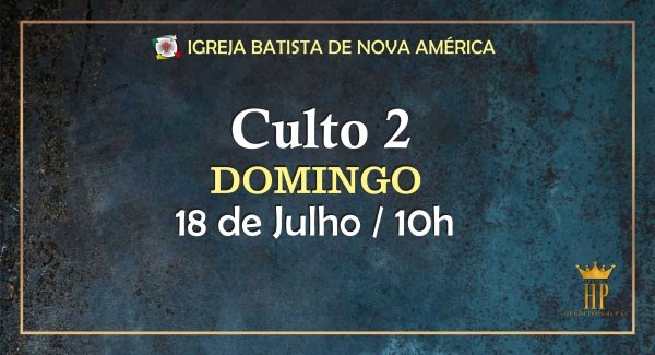 Culto 2 - 10h em Belo Horizonte - Sympla