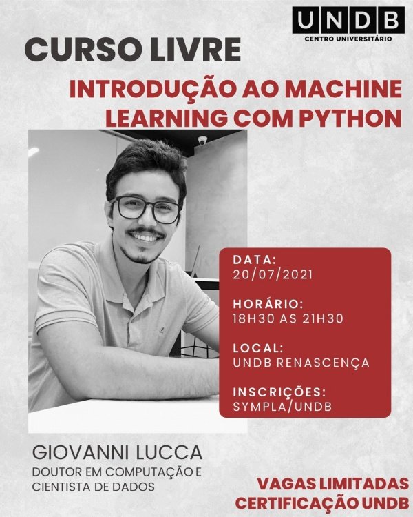 Curso Livre Introdução Ao Machine Learning Com Python Em São Luís Sympla