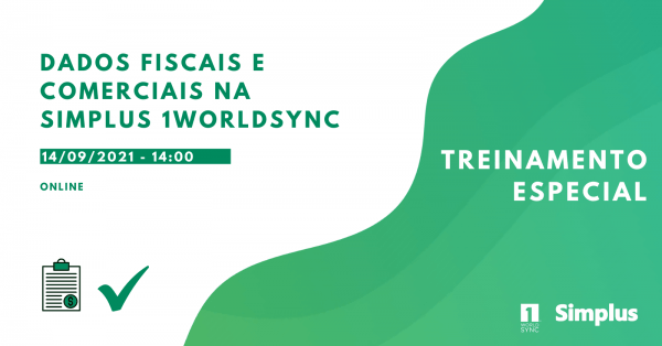 Treinamento Simplus 1WorldSync | Inclusão de Dados Fiscais | Indústrias - online - Sympla