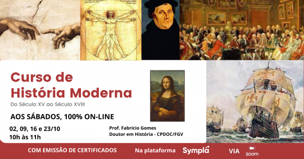 CURSO DE HISTÓRIA MODERNA: DO SÉCULO XV AO SÉCULO XVIII. - online - Sympla