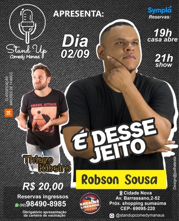 Robson Sousa em Manaus - Sympla