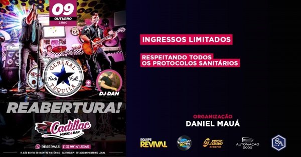 REABERTURA do Cadillac Music & Bar em Santos - Sympla