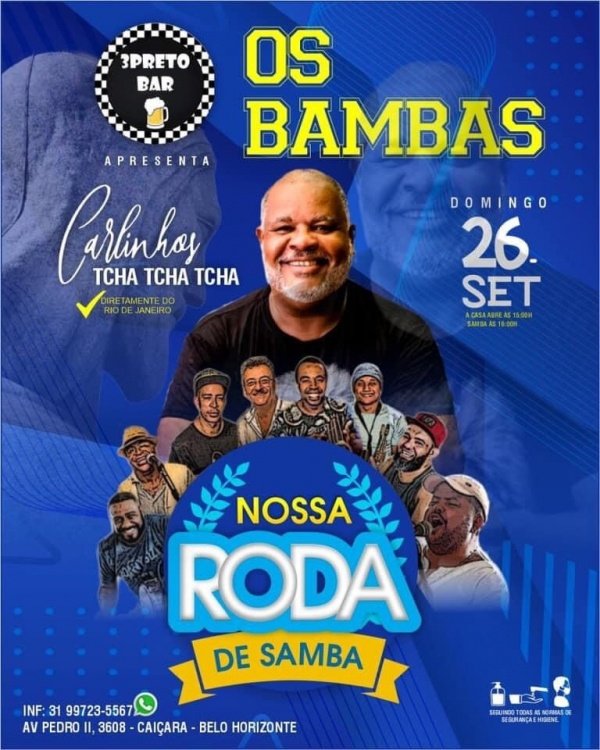 Roda de samba Nossa roda e Carlinhos Tcha Tcha Tcha em Belo Horizonte ...