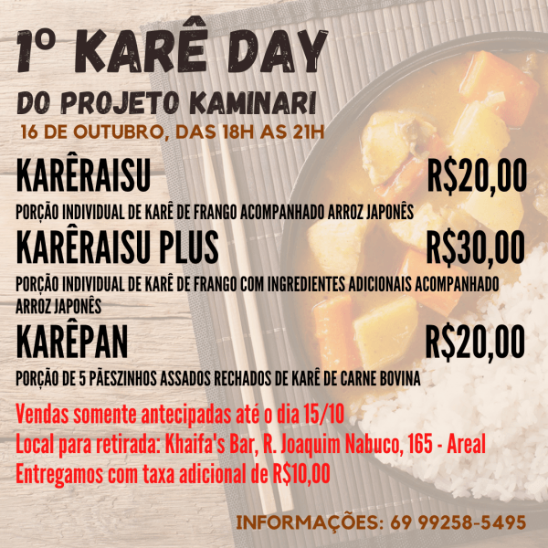 Karê Day do Projeto Kaminari em Porto Velho - Sympla