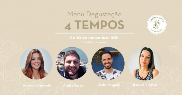 Menu Degustação 4 Tempos em Curitiba - Sympla