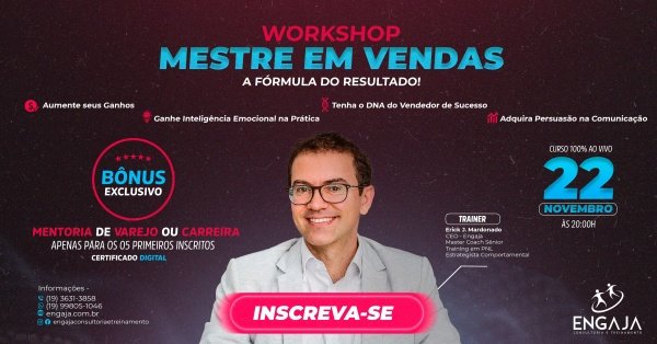 Workshop Mestre Em Vendas Online Sympla