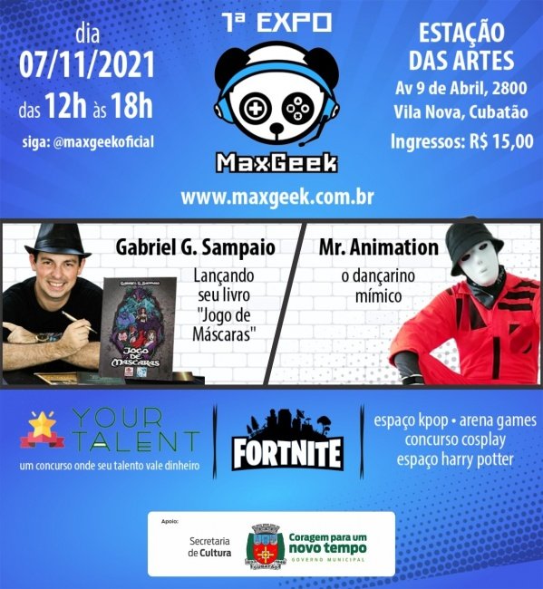 Max Geek em Cubatão - Sympla