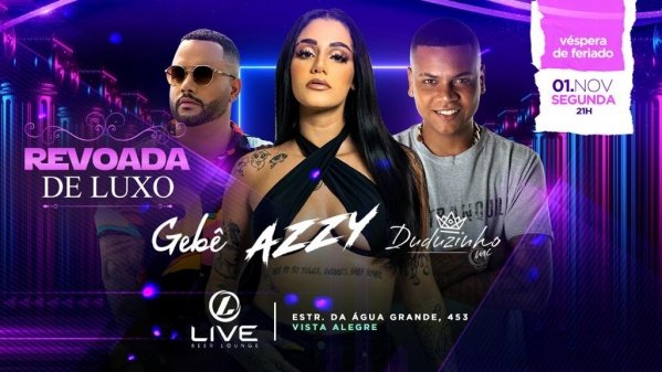 REVOADA DE LUXO - AZZY + MC DUDUZINHO + GEBÊ em Rio de Janeiro - Sympla