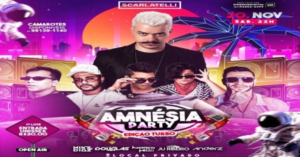 AMNÉSIA PARTY em Rio de Janeiro - Sympla