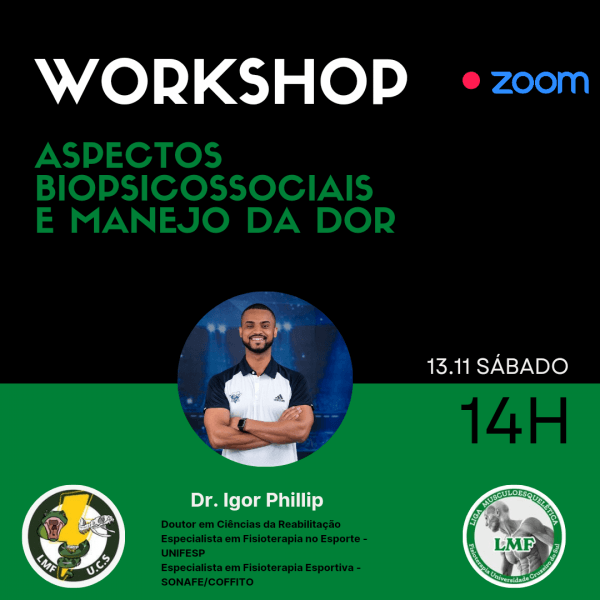 Aspectos biopsicossociais e manejo da dor - Workshop LMF - online - Sympla