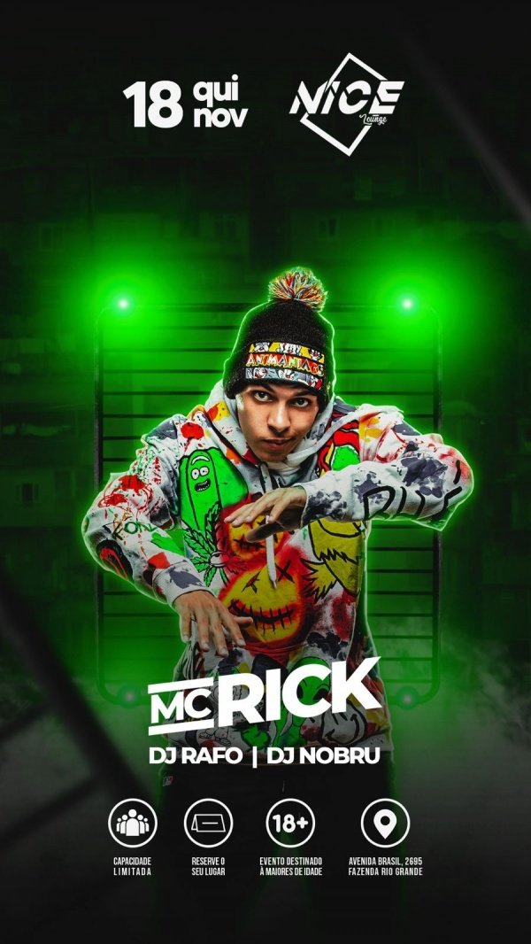 MC Rick na Nice em Fazenda Rio Grande - Sympla