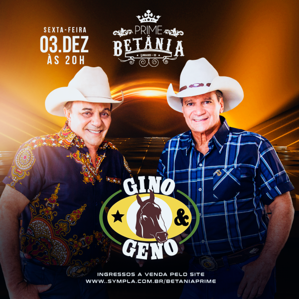 Gino & Geno - 03/12 - Sexta em Linhares - Sympla