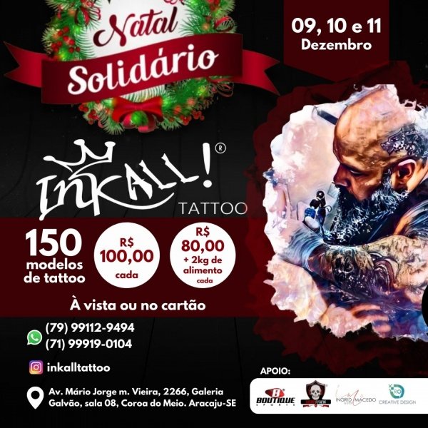 Natal Solidário Inkall Tattoo em Aracaju - 2024 - Sympla