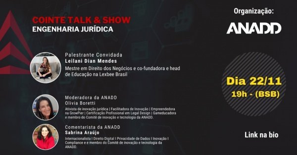 Engenharia Jurídica - COINTE Talk & Show - ANADD - online - Sympla