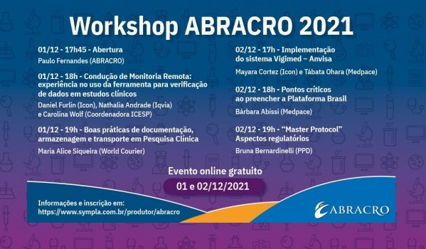 Workshop Abracro 2021 - online - Sympla