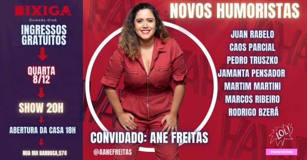 QUARTA-FEIRA GRÁTIS - NOVOS - CONVIDADO ANE FREITAS em São Paulo - 2023 ...