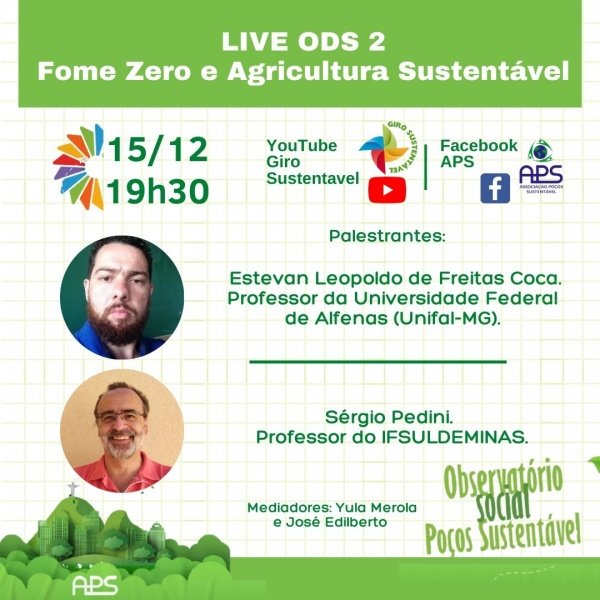 Live ODS 2 - Fome Zero e Agricultura Sustentável - online - Sympla