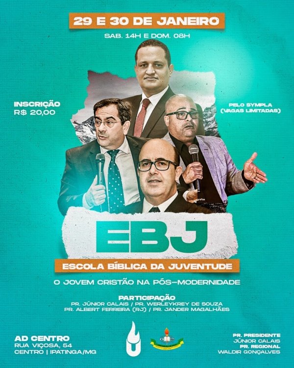 EBJ - ESCOLA BÍBLICA DA JUVENTUDE em Ipatinga - Sympla