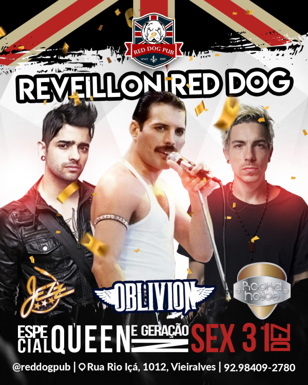 RÉVEILLON RED DOG PUB (especiais Queen e Geração Z) em Manaus - Sympla