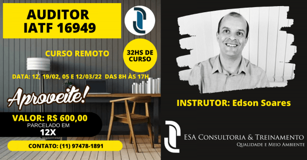 Curso Auditor IATF 16949:2016 - online - Sympla