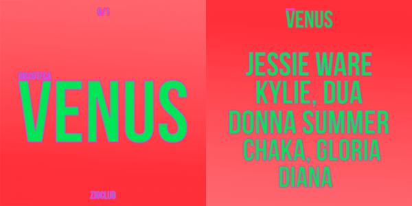 discoteca VENUS: disco nights no ZIGclub 8/1 em São Paulo - Sympla