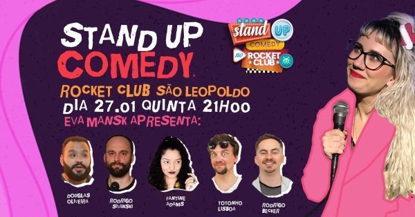 Stand Up Comedy no Rocket Club em São Leopoldo - Sympla