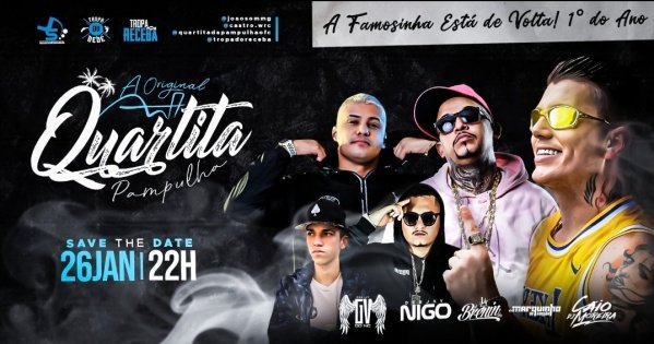 Quartita da Pampulha - A Original | A Famosinha está de volta em Belo Horizonte - Sympla