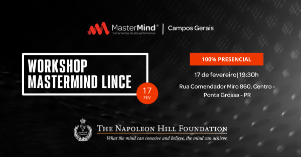 Workshop MasterMind LINCE em Ponta Grossa - Sympla