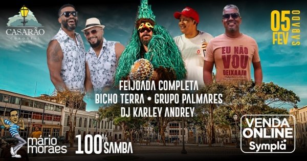 SÁBADO - Mário Moraes - 100% samba em São Luís - Sympla