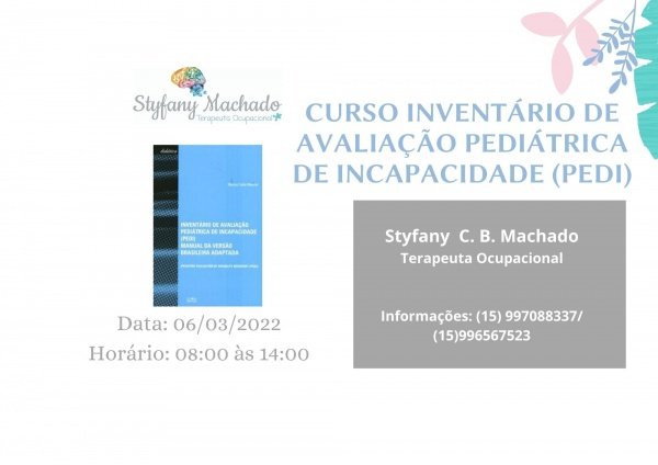 Curso do Inventário de Avaliação Pediátrica de Incapacidade (PEDI) e ...