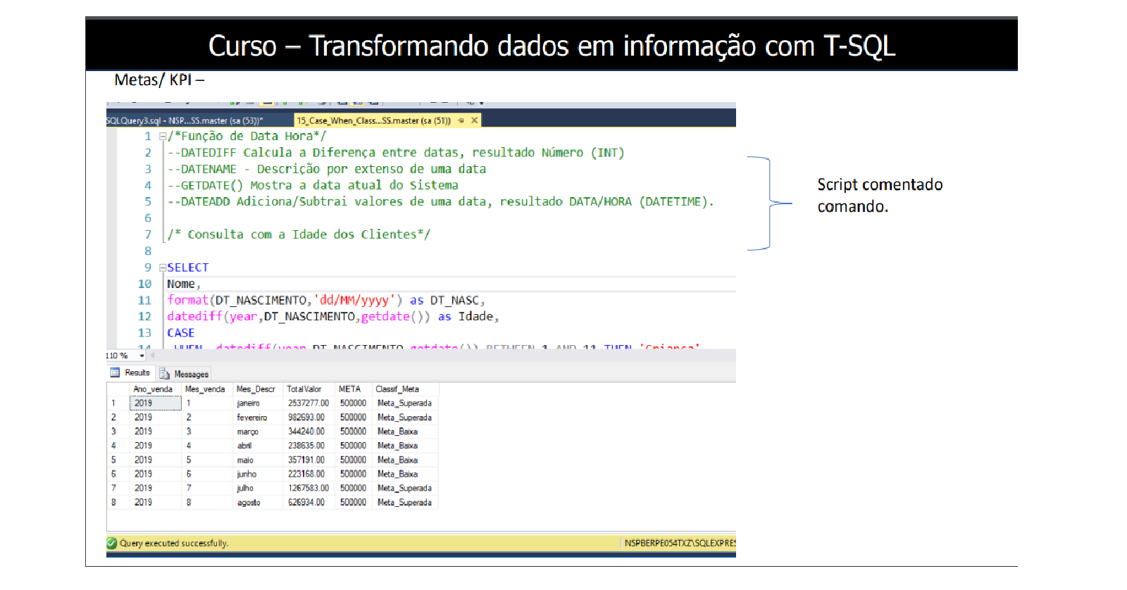 T-SQL : Dados em Informação 6ª Turma - online - Sympla