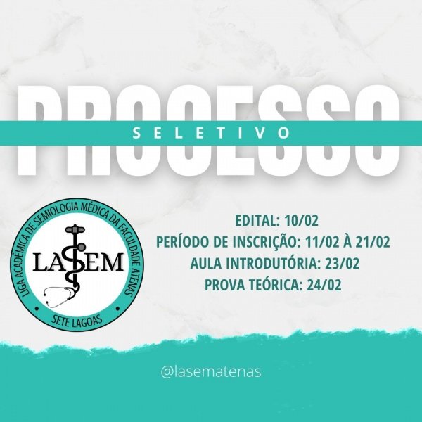 Inscrição para o processo seletivo LASEM - 2022 em Sete Lagoas - 2024 ...