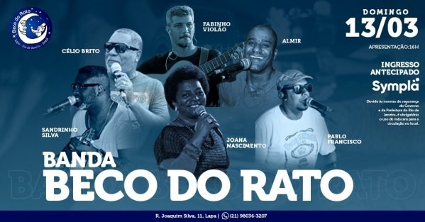 BANDA BECO DO RATO em Rio de Janeiro - Sympla