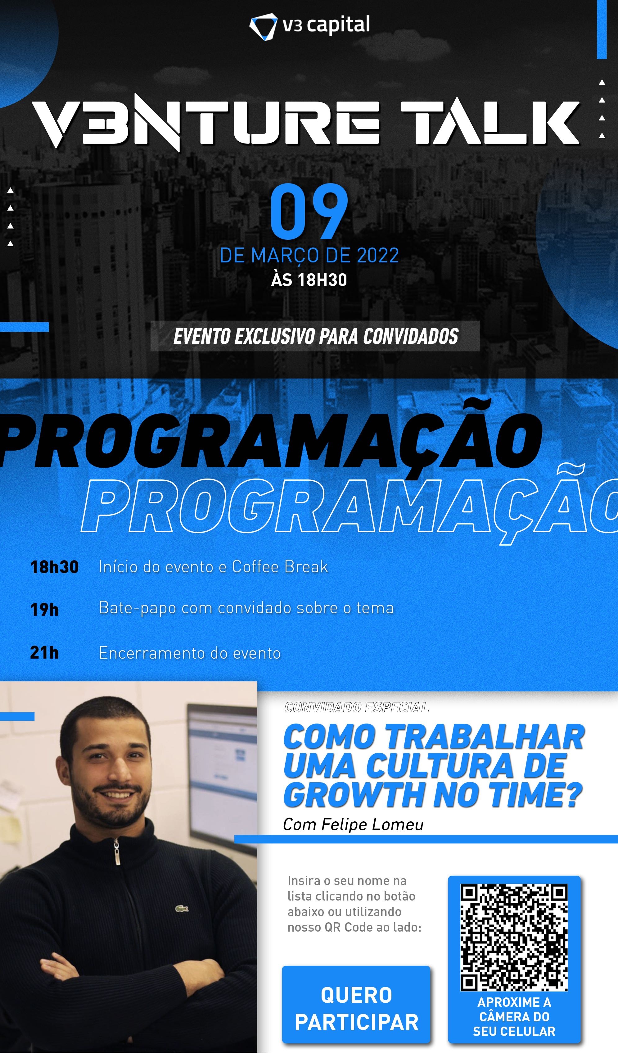 V3NTURE TALKS (V3 CAPITAL) em Vitória - Sympla