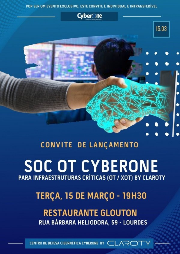 LANÇAMENTO SOC OT CYBERONE em Belo Horizonte - Sympla